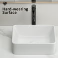 LHYY Rectangular Vessel Sink,16"X12" Small Bowl Bathroom Vessel Sink ...