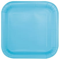 Unique Industries Square Paper Plates, 7 in, Royal Blue, Disposable ...