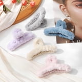 5PCS Large Claw Hair Clips for Thick Hair Big Fuzzy Hair Clips for ...