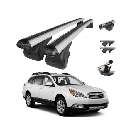 Roof Rack Cross Bars Carrier Rails Roof Bar Silver for Subaru Outback ...