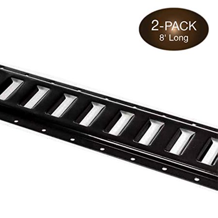 Two 8-ft E Track Tie-Down Rails, Powder-Coated Steel ETrack TieDowns ...