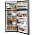 GE 18 Cubic Feet Top Mount Refrigerator, Energy Star, Stainless Steel ...