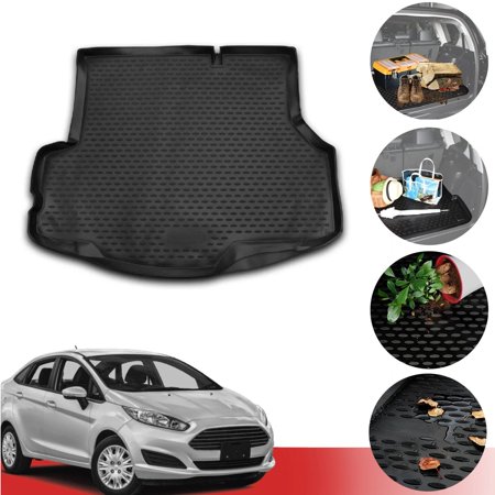Cargo Liner For Ford Fiesta Sedan 2017-2021 Rear Trunk Floor Mat 3D ...