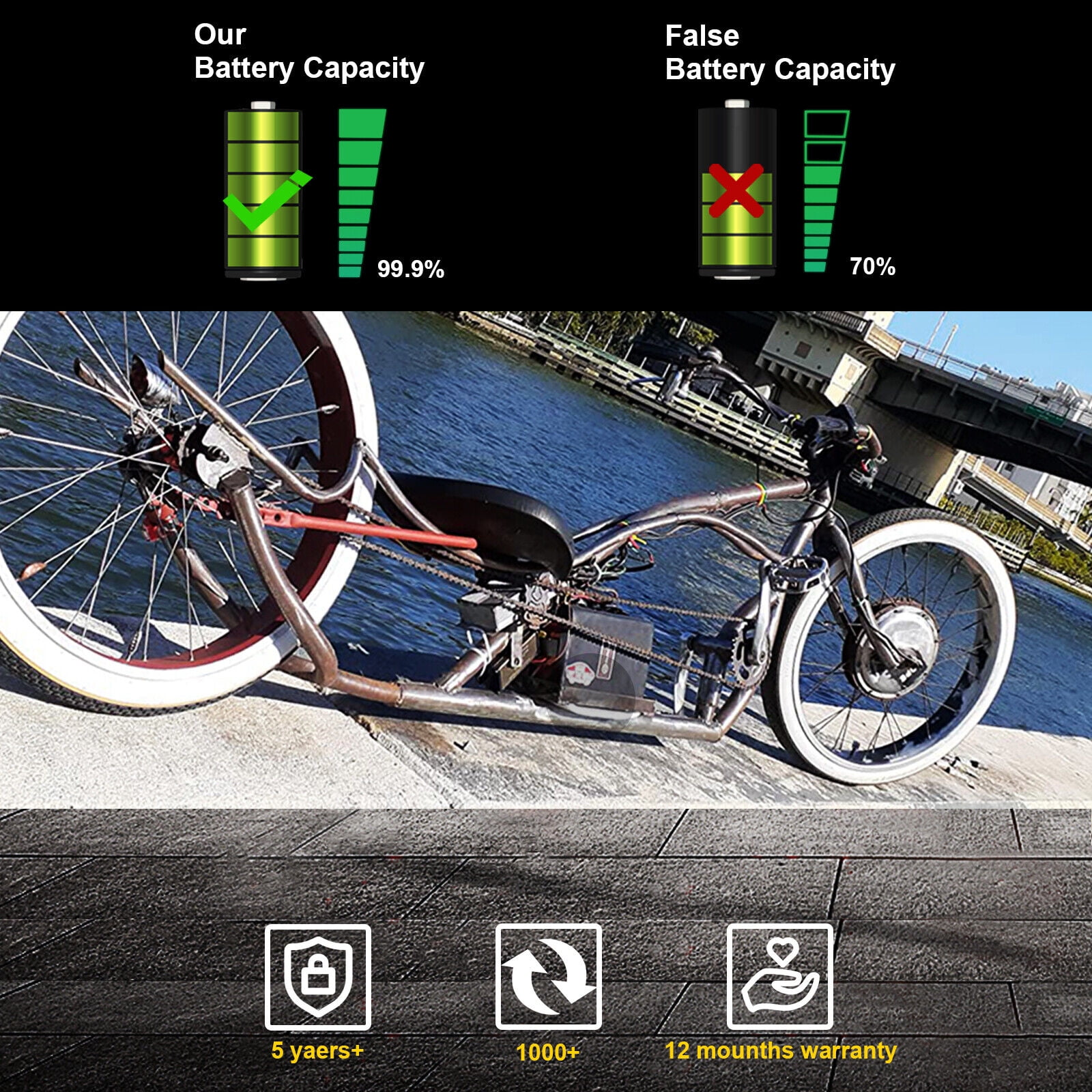 Buy Btr Ebike 60V 50Ah Li-ion Battery for Electric Bike Scooter 3000W ...