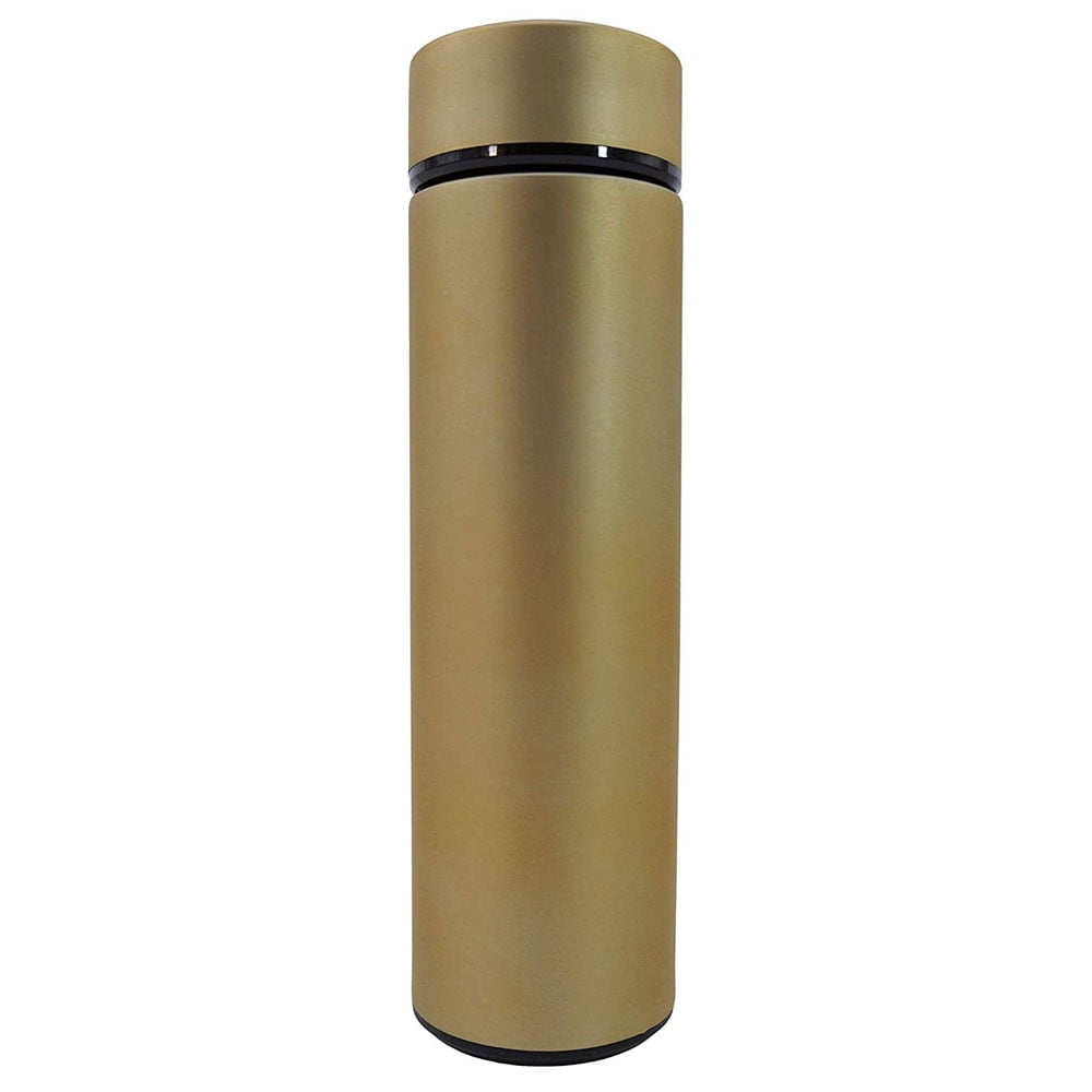Termo Elegante HappyWare Doble Pared Con Filtro y Dosificador Dorado ...