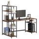 HomCom Industrial Style Home Office Computer Desk with Display Storage ...