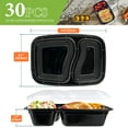 Kosbon 30 Pack 32oz Meal Prep Containers, 2 Compartment Food Storage ...
