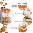 Bathroom Shower Curtain Autumn Farm Dog Orange Plaid Waterproof Shower ...