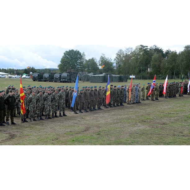 LAMINATED POSTER Nearly 40 NATO, Partnership for Peace and coalition ...