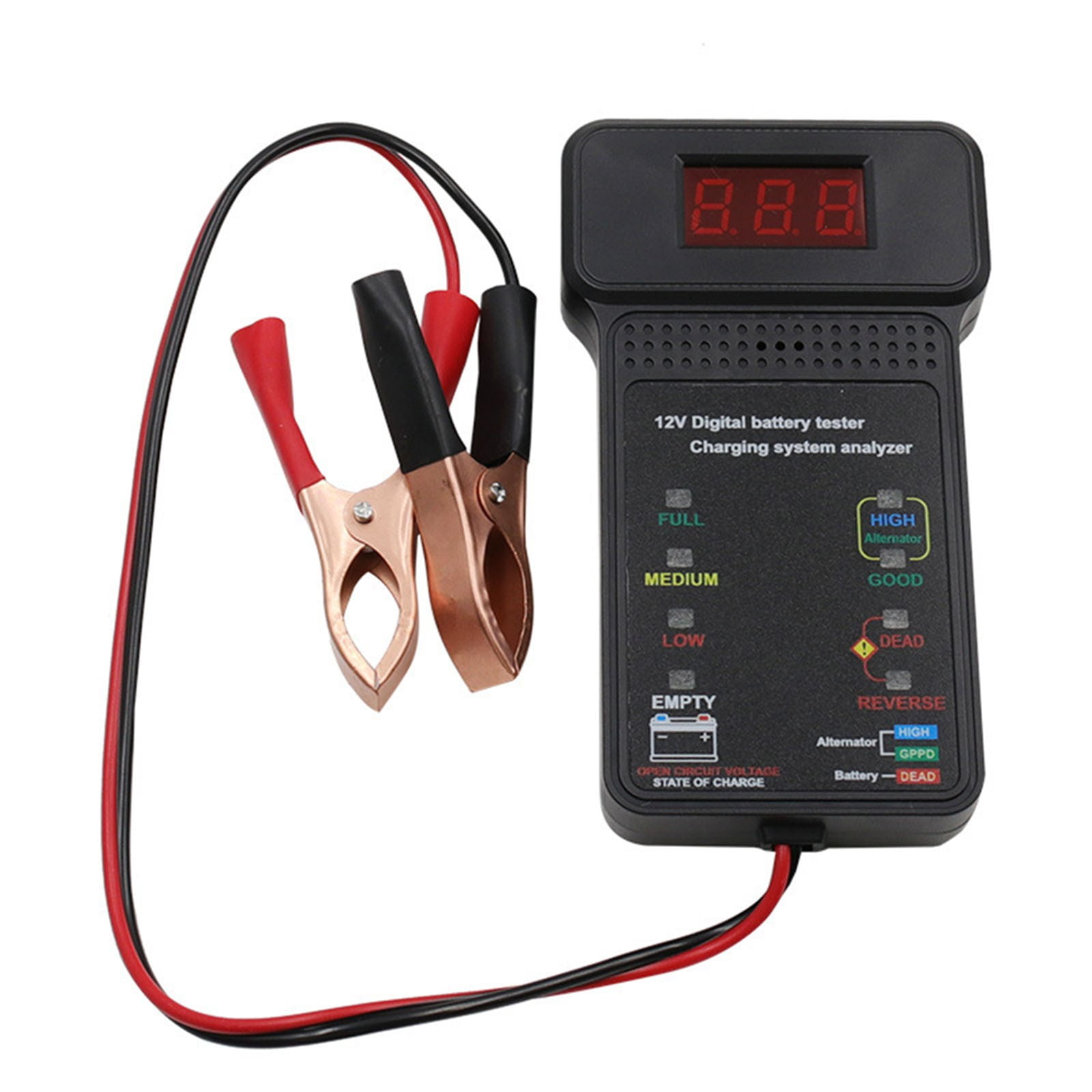 12V Battery Tester 100-2000CCA Car Electric Quantity Detector ...