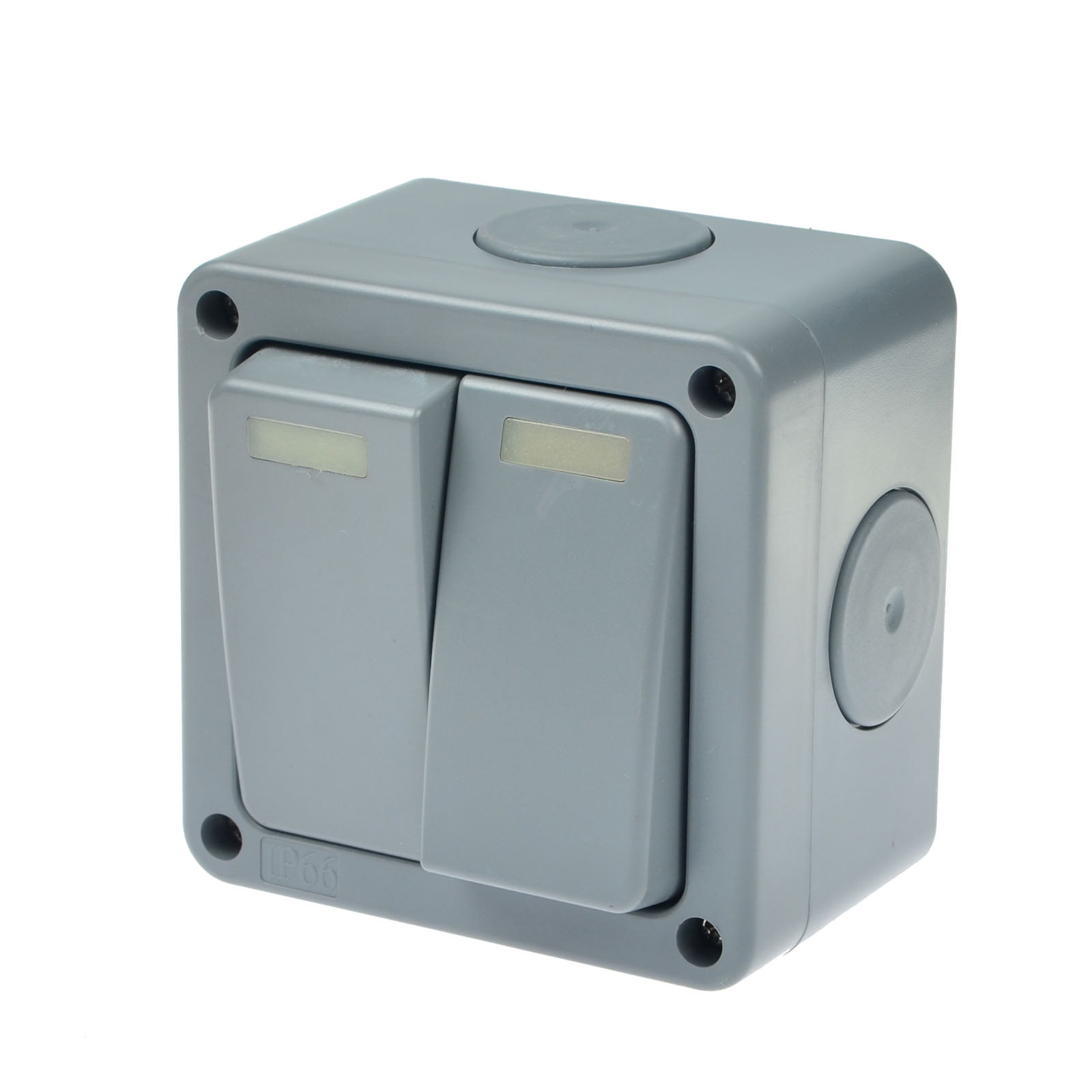 GREENCYCLE 1PC High Quality 10A 125VAC 2-Gang 2-Way Dual Switch Storm ...