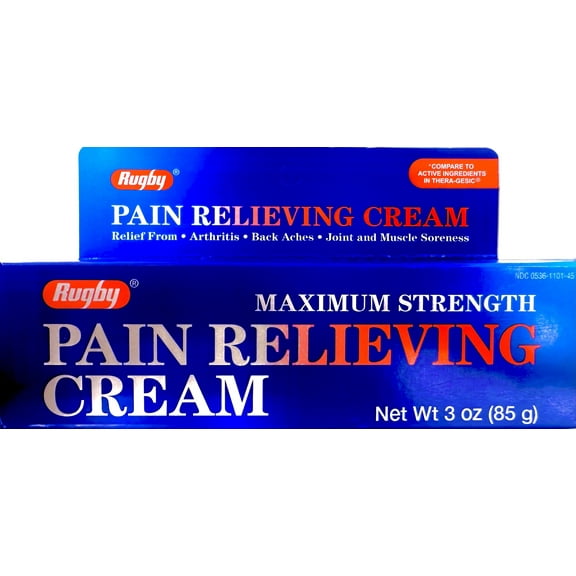 Rugby Maximum Strength Pain Relieving Cream, 3oz. Per Tube HSA/FSA ...
