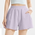 AGKIZG Women Loose Sports Shorts Solid Color Pocket Yoga Fitness Casual ...