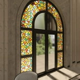 VEELIKE Window Film Privacy Classy Stained Glass Window Cover Static ...