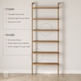 Nathan James Beacon Scandinavian 6-Shelf Wooden Wall Mounted Bookcase ...