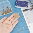 1 Box 90Pcs Stainless Steel Bead Caps with Loop Rings Bead Bail Caps ...