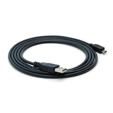 Mini USB 2.0 Cable, Black, Type A Male to 5 Pin Mini-B Male, 6 foot - 3 ...