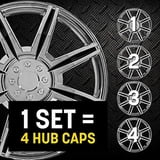 Pilot Automotive 16" - Wheel Covers Universal Hubcaps Chrome & Black ...