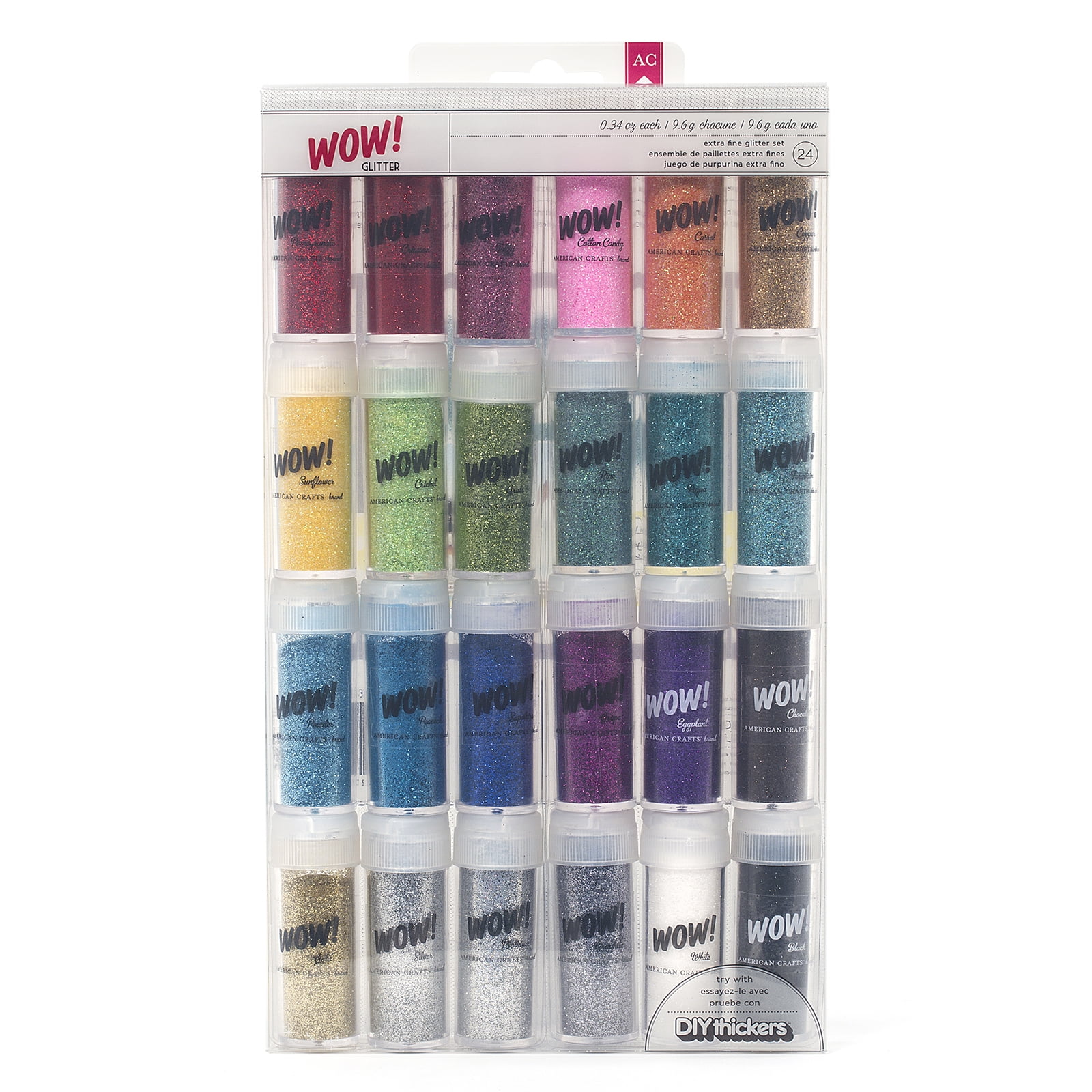 American Crafts Wow! Glitter, Assorted, 24/pkg - Walmart.com