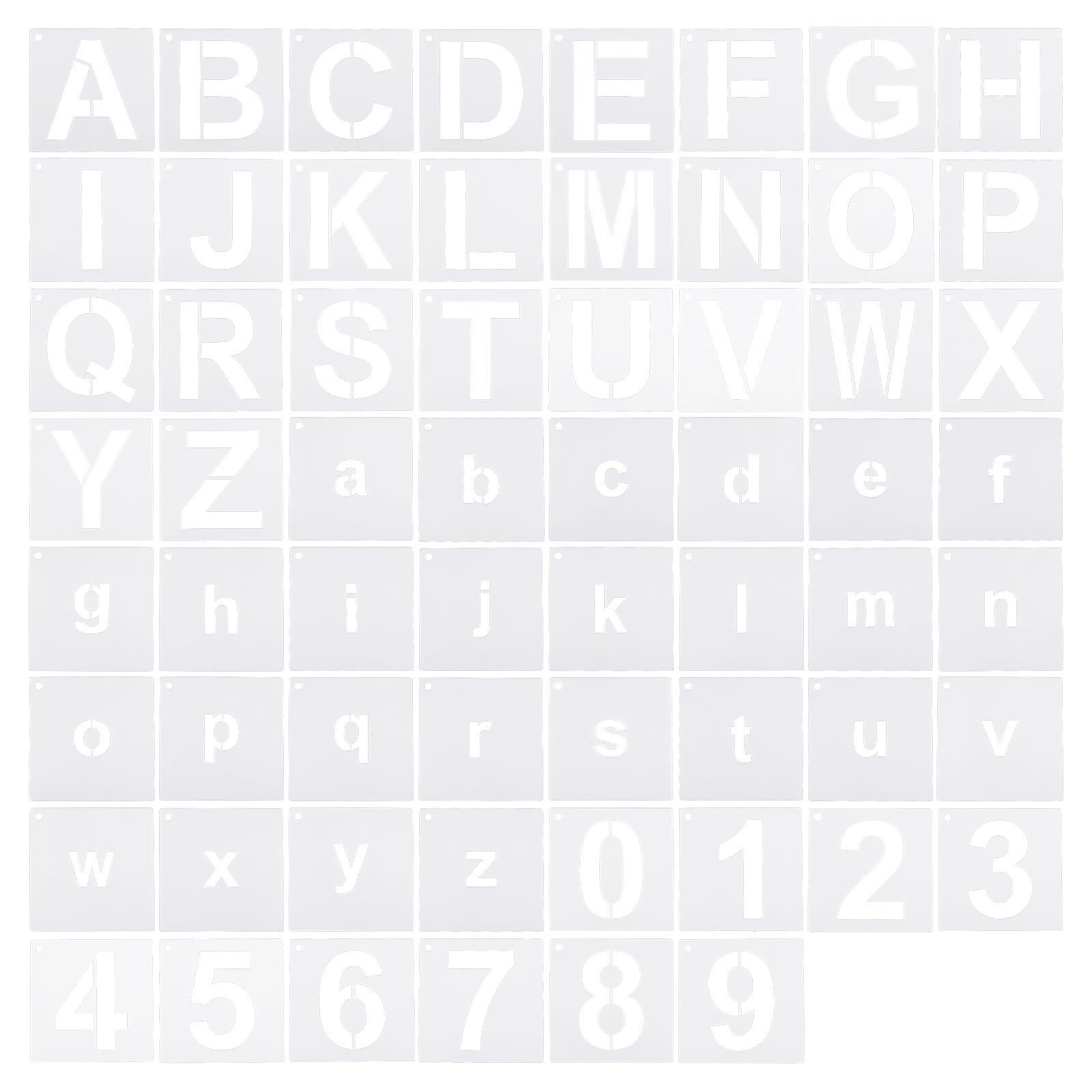Uxcell 2.5 Inch Letter Number Stencils 3" Width Reusable Alphabet ...