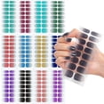 Nail Wraps 3D Self-Adhesive Color Series Gradient Glitter Gel Nail ...