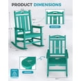 Oversized HDPE Outdoor Rocking Chair, All-Weather High Back Porch ...