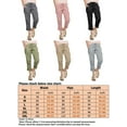 Grainlook Women Cargo Capris Pants High Waist Palazzo Cropped Pants