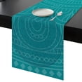 Bohemian Flower on Teal Green Table Runner 36 Inches Long,Kitchen ...