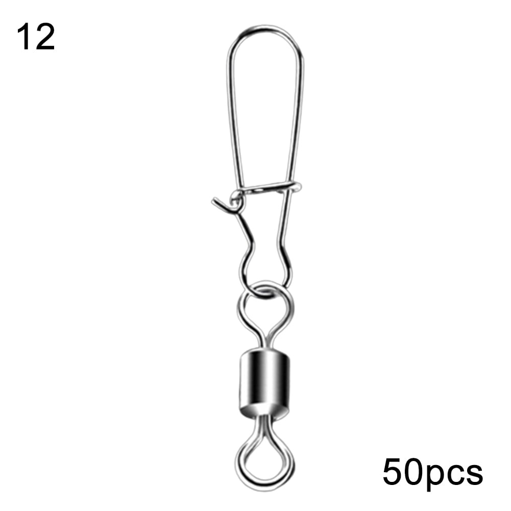 UDIYO 50Pcs Stainless Steel Sea Fishing Rolling Swivels Connector Hook Pin Fish Tackle - Walmart.com