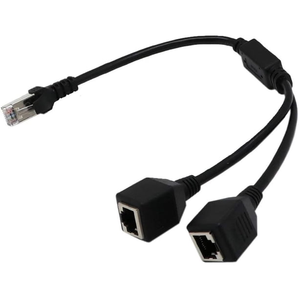 Cable adaptador divisor de red RJ45 1 macho a 2 puertos hembra XCF ...
