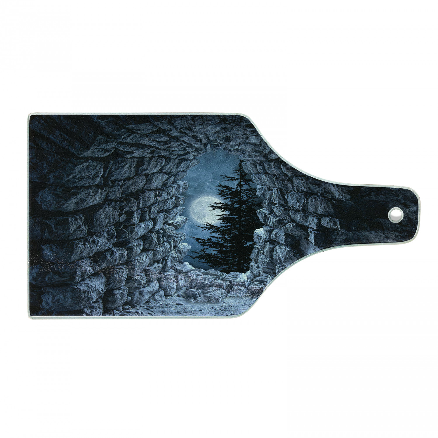 Gothic Cutting Board, Dark Cave the Full Moon at Night Scary Horror ...