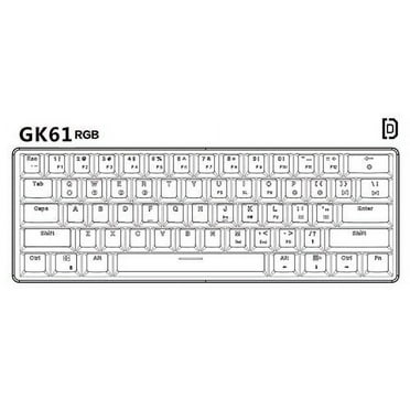 HK GAMING GK61s Mechanical Gaming Keyboard - 61 Keys Multi Color RGB ...