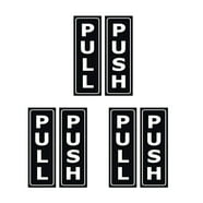 Door Sign, 1 Set of Reusable Pull Push Stickers Delicate Door Reminding ...