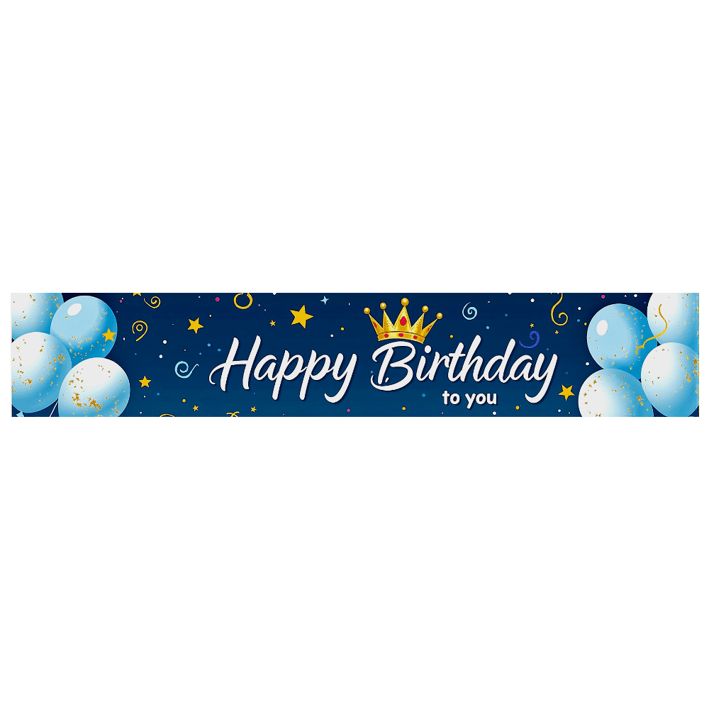 Click here for Yezdix Blue Themed Happy Birthday Banner With Ball... prices