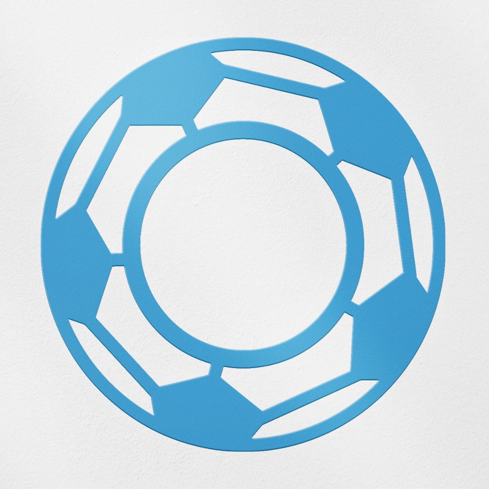 Transparent Decal Stickers Of Soccer Ball (Azure Blue) Premium ...