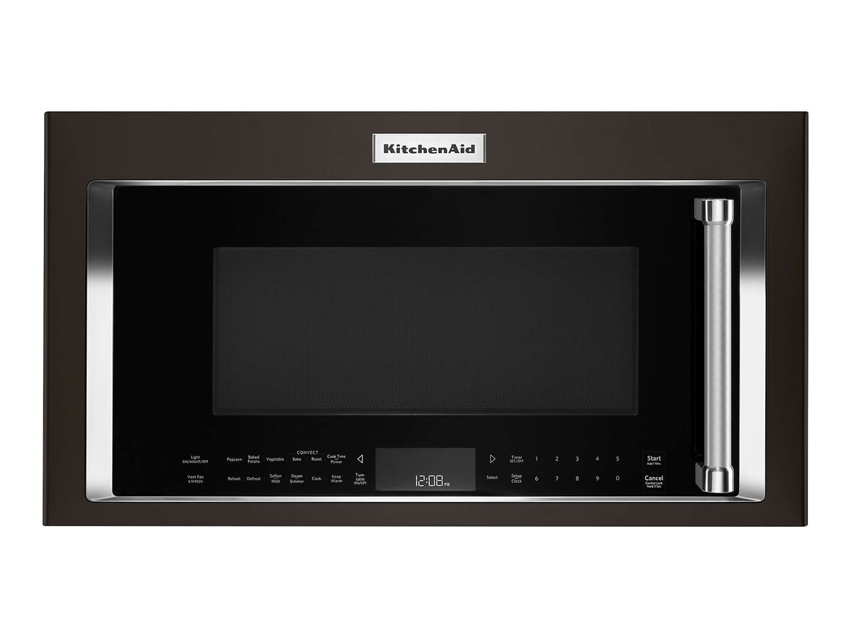 KitchenAid KMHC319EBS - Microwave oven with convection - over-range - 1 ...