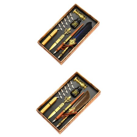 2 Sets Vintage Style Calligraphy Quill Set Dip Stamp | Walmart Canada