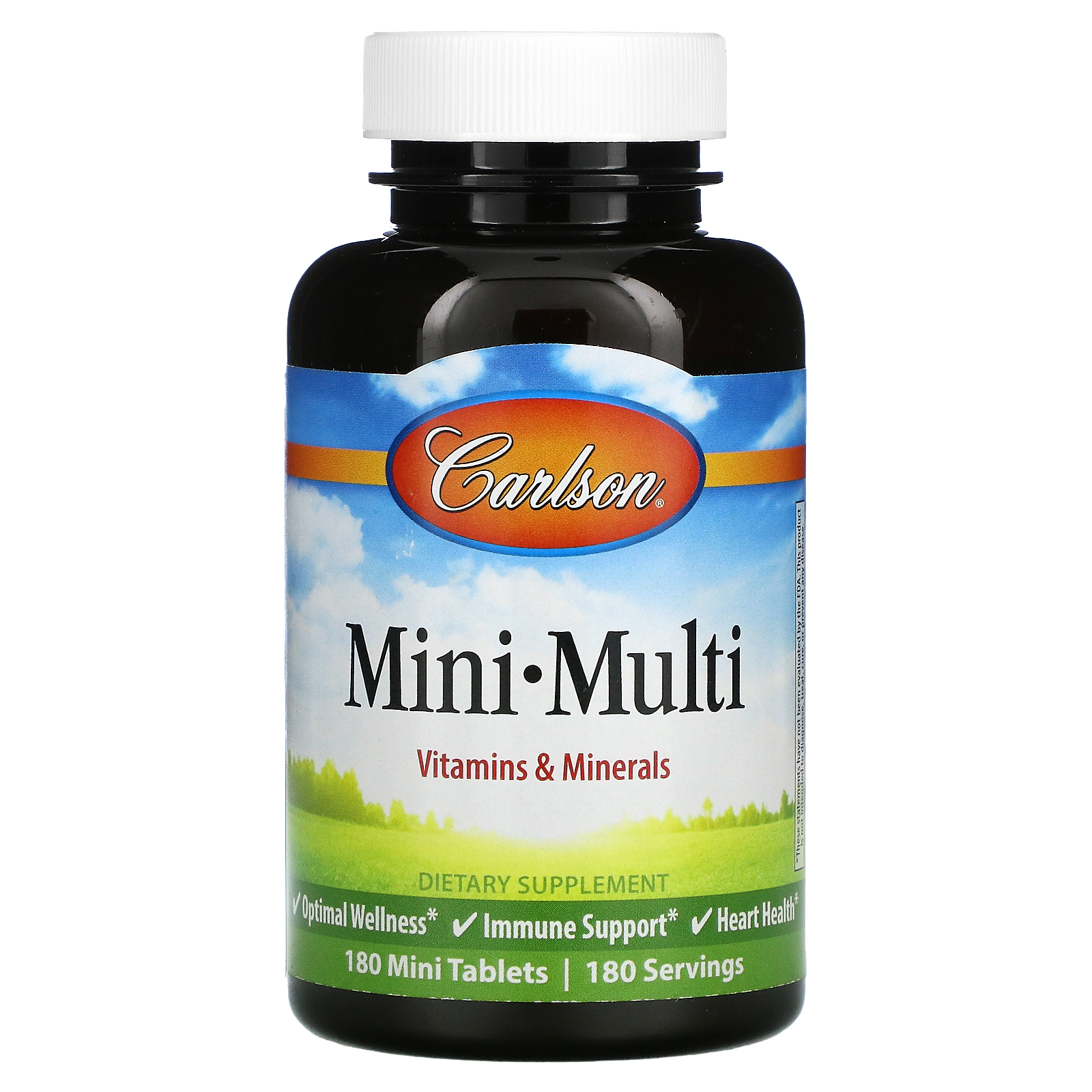 Mini-Multi, Vitamins & Minerals, Iron-Free, 180 Mini Tablets, Carlson ...