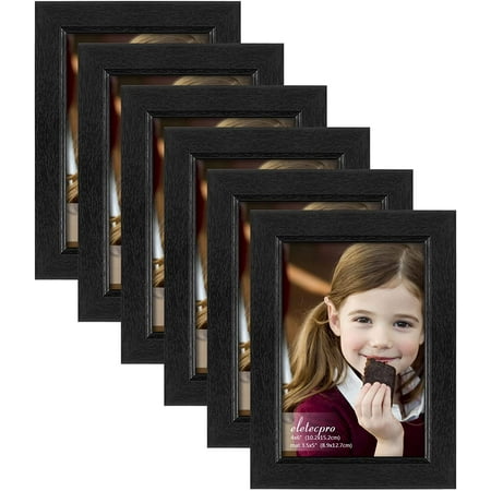 Hersh 8x10 Picture Frame Set of 6, Rustic Wood Pattern Picture Frames ...