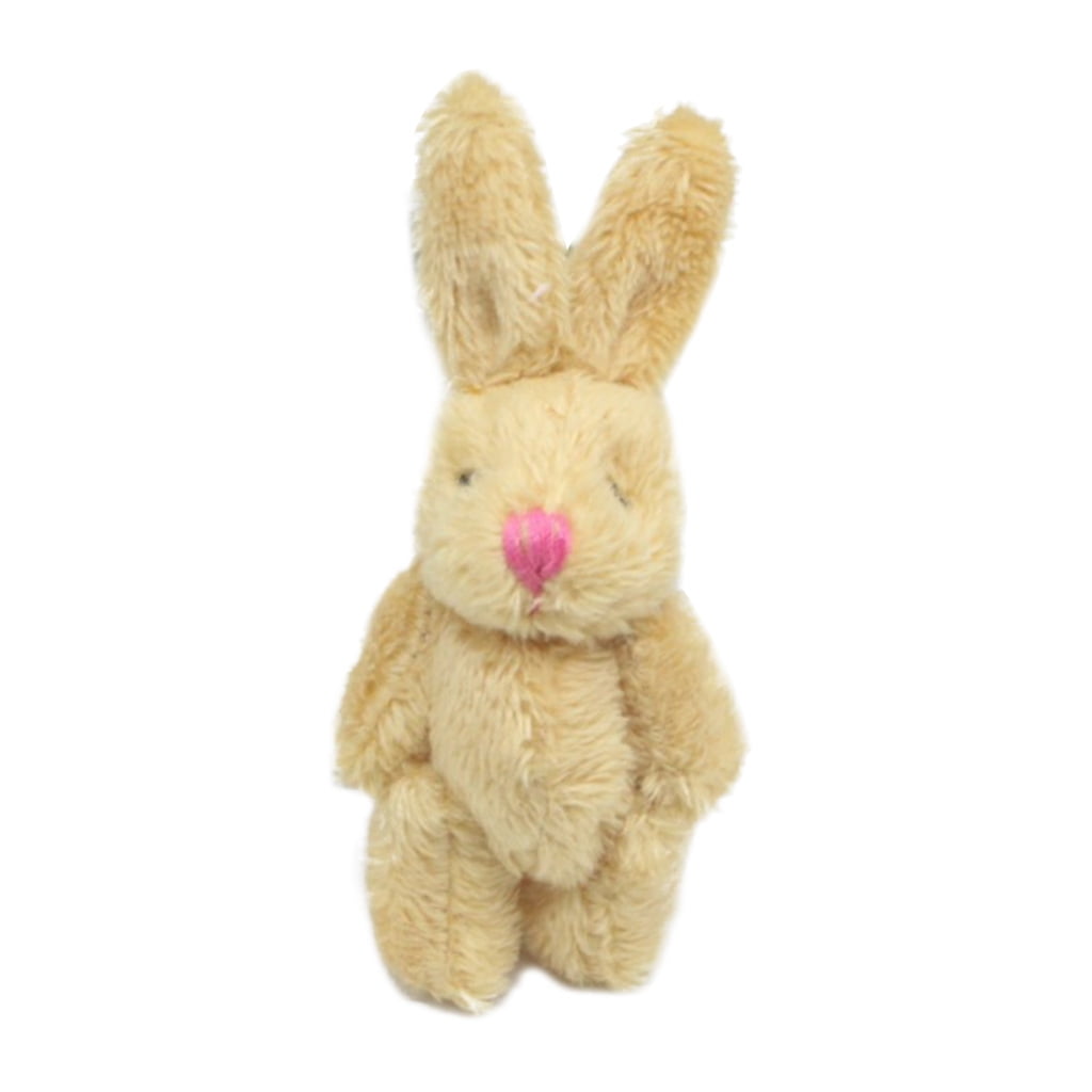 6cm Realistic Dollhouse Plush for Doll Soft Stuffed Rabbits Bunny Toys ...