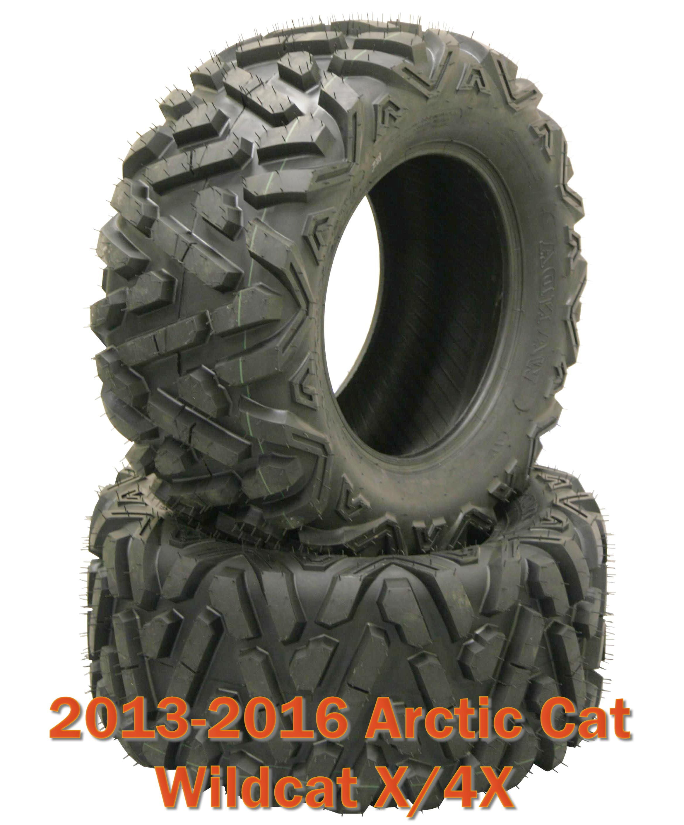 (2) 27x9R14 ATV Radial Front Tire Set for 13-16 Arctic Cat Wildcat X/4X ...