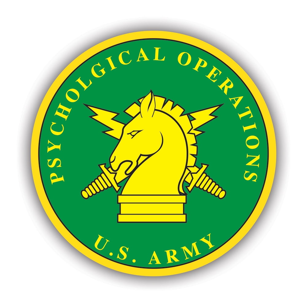 Round US Army Psychological Operations Seal Sticker Decal - Self ...