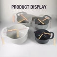 4 Piece Nesting Plastic Mixing Bowl Set with Pour Spouts and Handles ...