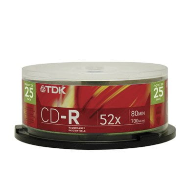 TDK 52x CD-R, 25 Pack Spindle | Walmart Canada