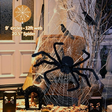 Halloween Spider Decorations, Halloween Scary Spider Web Set, Scary ...