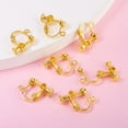 Brass Screw On Clip-on Earring Findings Spiral Ear Clip For Ears Golden ...