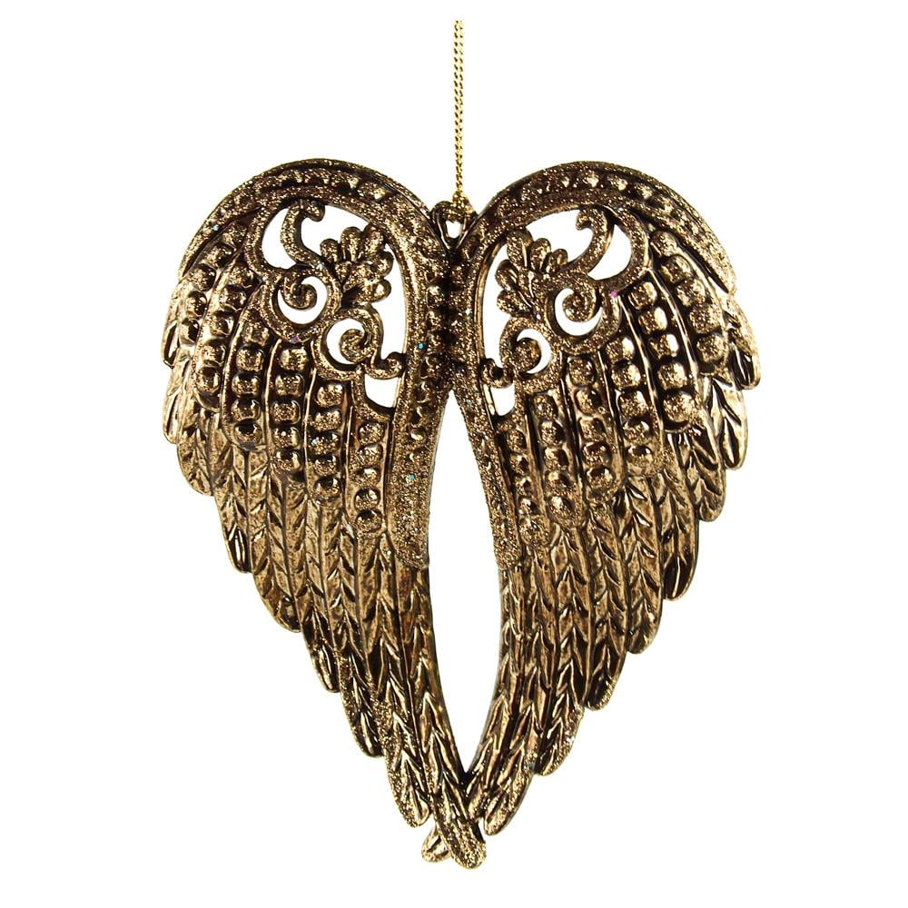 Metallic Electroplate Angel Wing Ornament, Gold, 5-Inch - Walmart.com