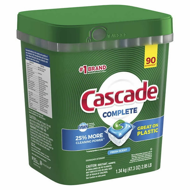 Cascade Complete Dishwasher Detergent Actionpacs, 90-count - Walmart.com