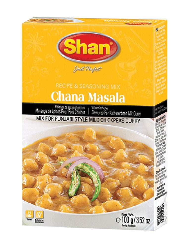 Shan Chana Masala Recipe and Seasoning Mix - 100g Spice Powder ...