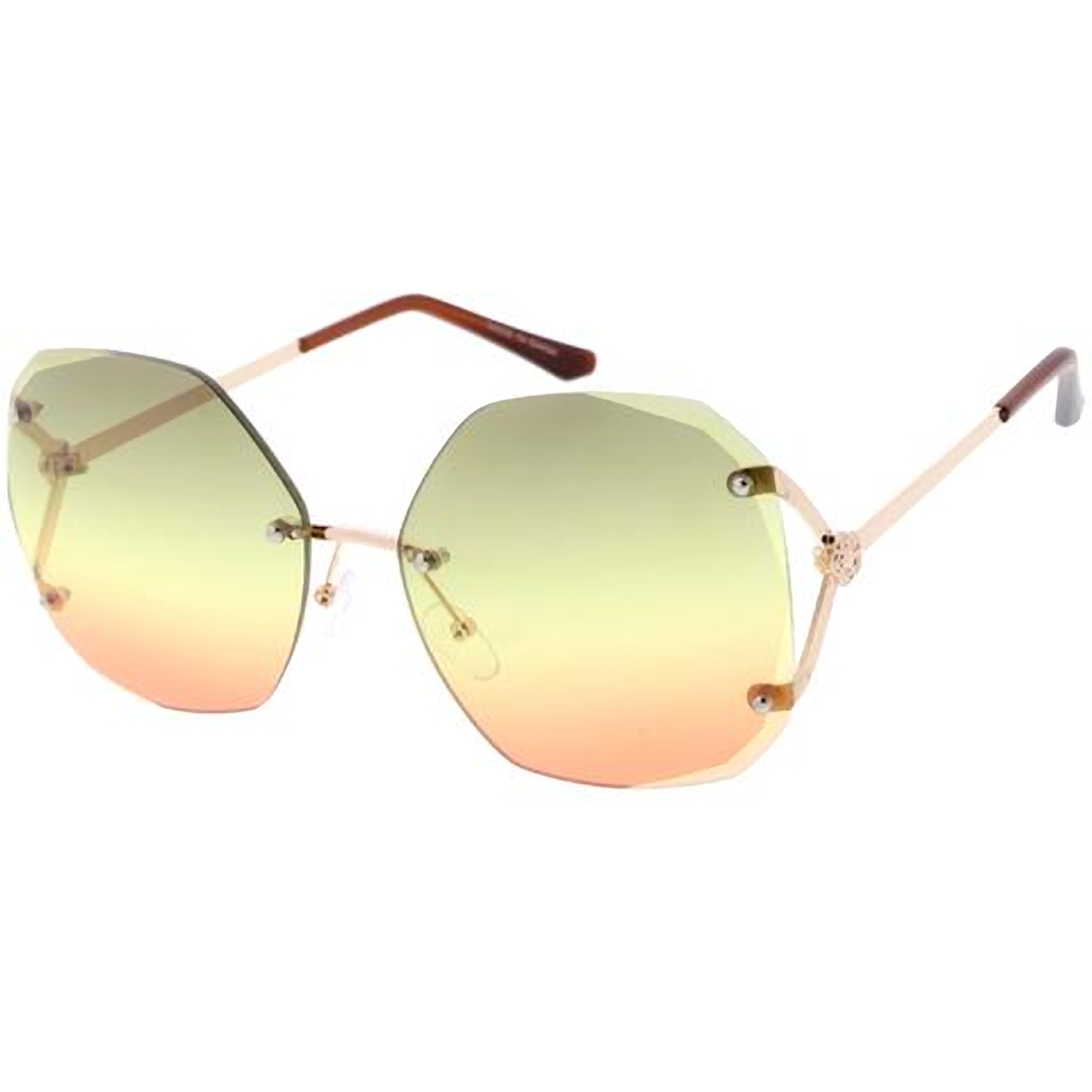 Butterfly Frameless Octo Candy Lens 80s Retro Fashion Sunglasses ...